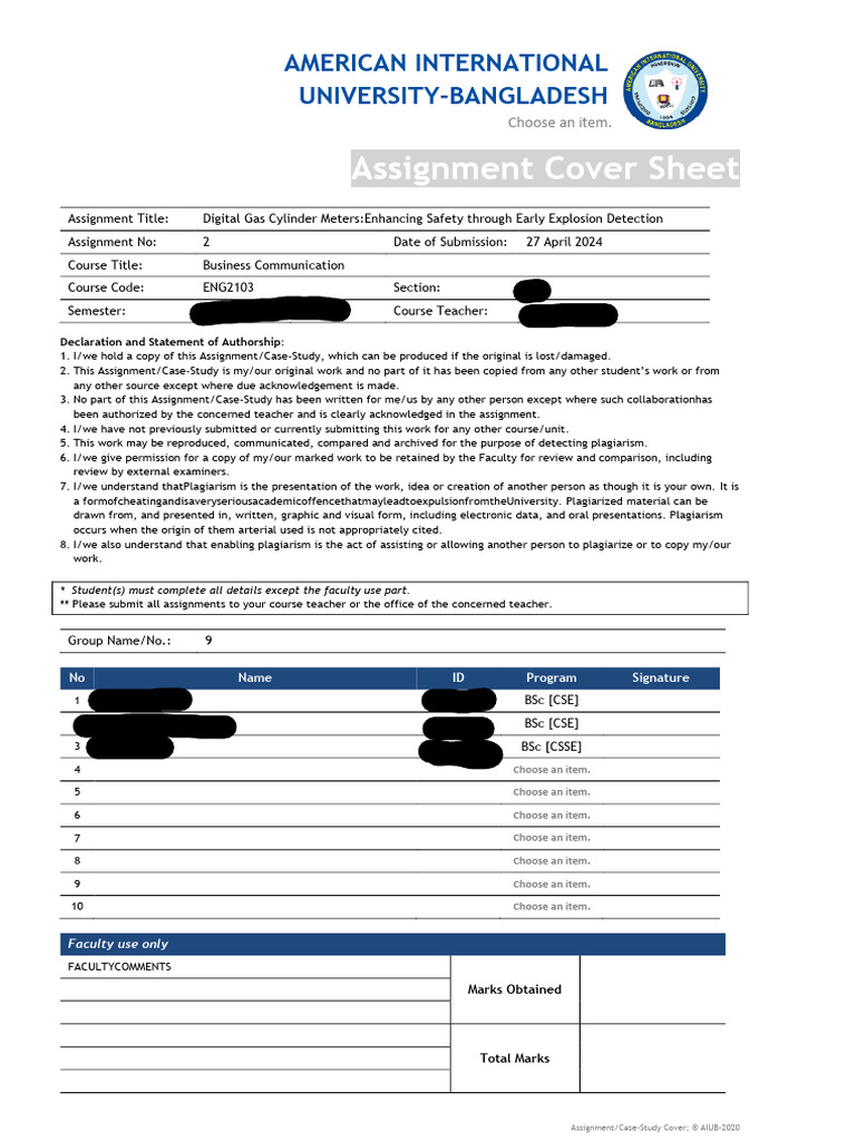Report Writing-Student Sample 2 | PDF | Plagiarism | Leak