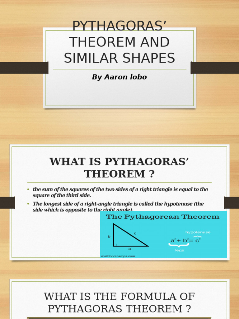 Pythagoras' Theorem and Similar Shapes-1 | PDF