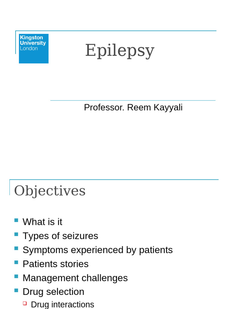 Epilepsy: Types, Symptoms, and Management | PDF | Epilepsy | Medical ...