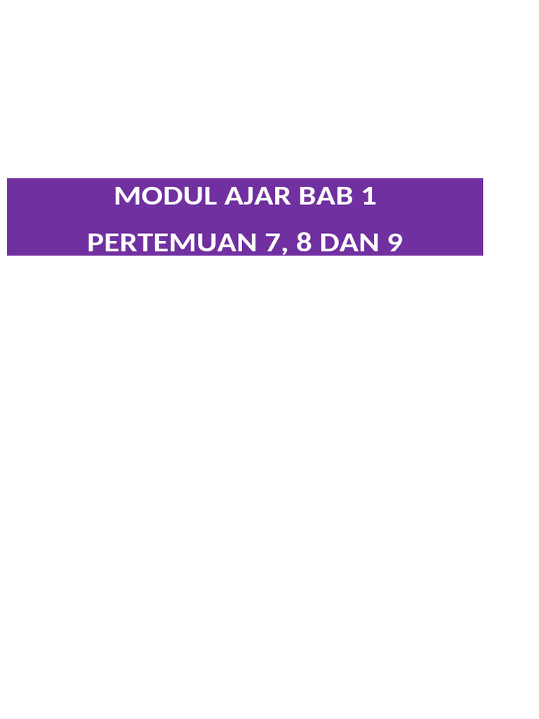 Modul Ajar MTK 3 | PDF