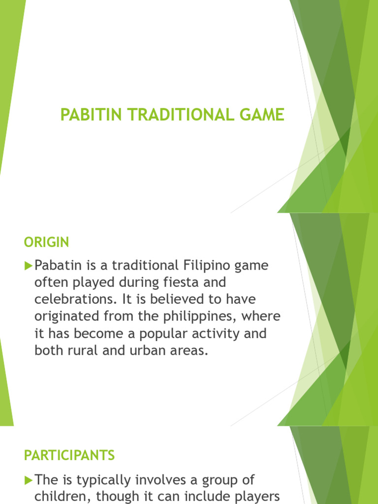 Pabitin: Traditional Filipino Game Guide | PDF