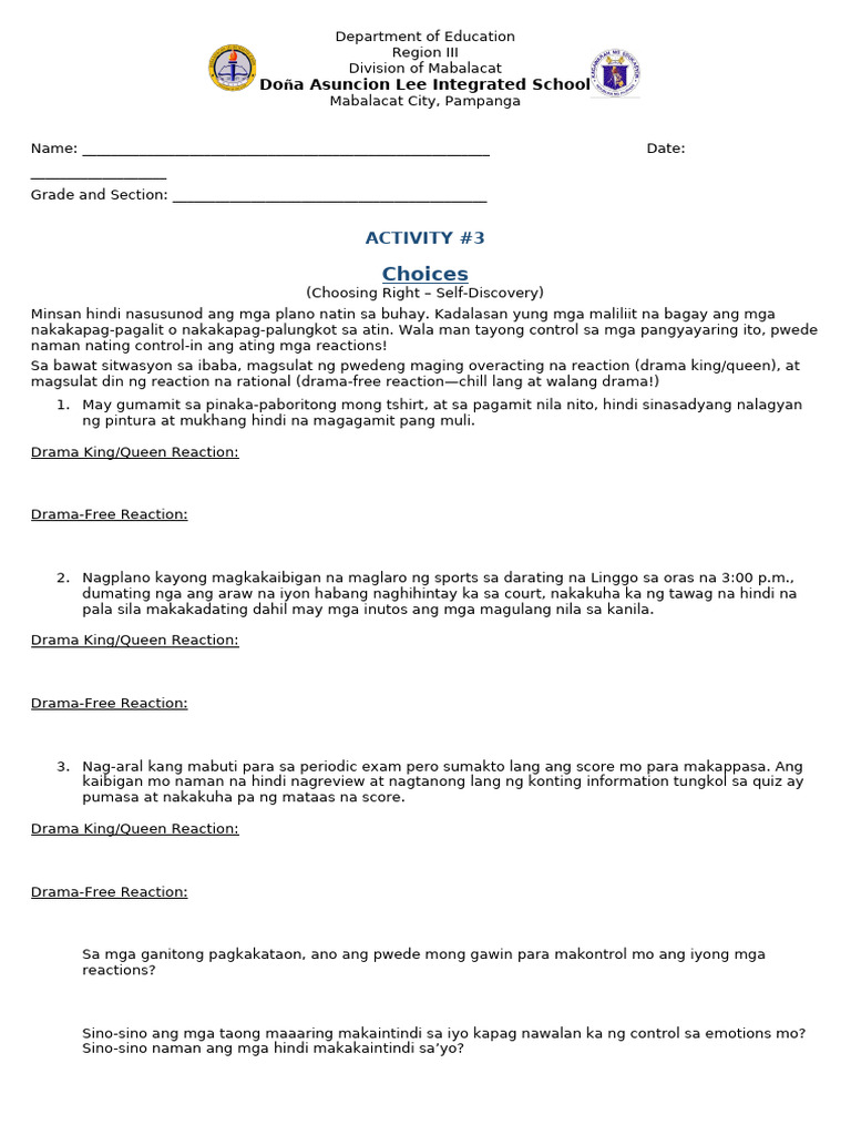 Guidance - ACTIVITY 3 | PDF