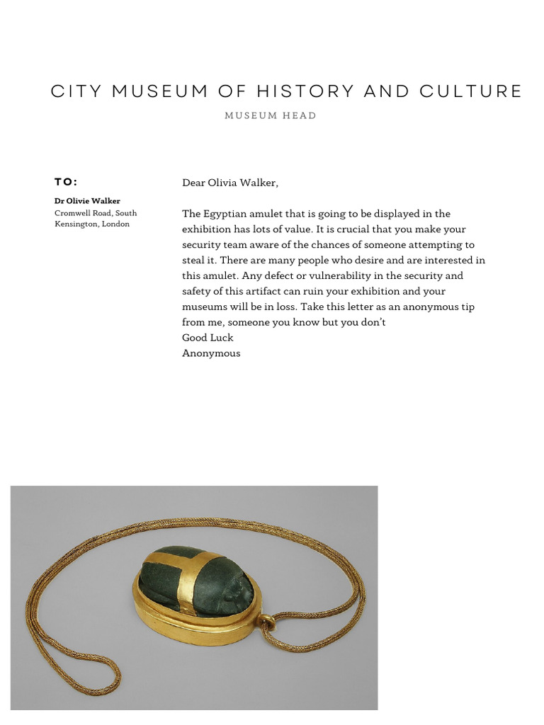 Anonymous Letter | PDF