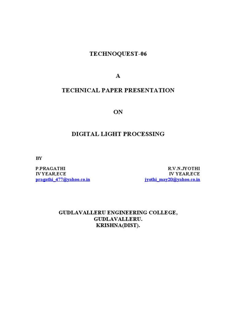 Digital Light Processing | PDF | Liquid Crystal Display | Display ...