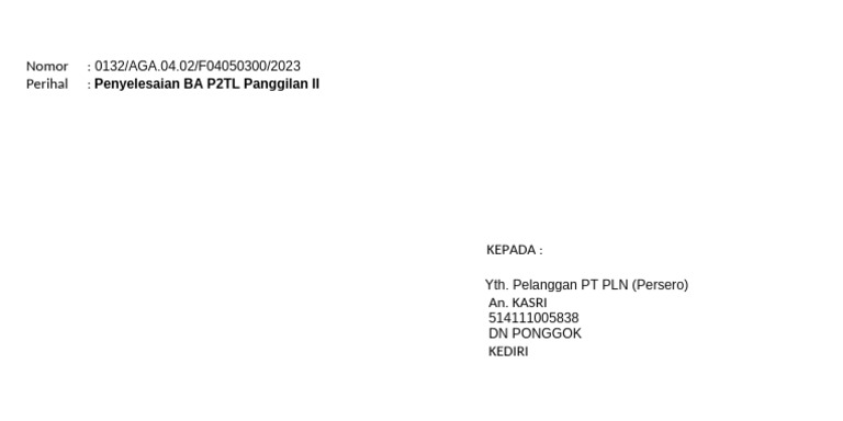 New Format Amplop p2tl | PDF