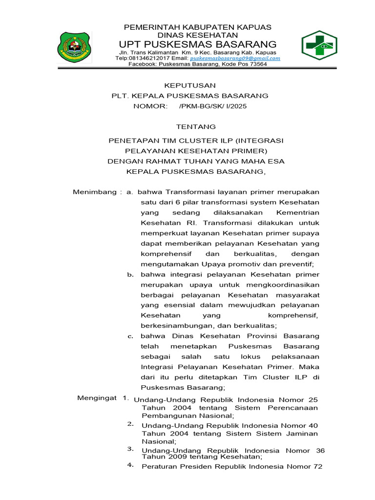 SK PJ Program Tahun 2025 | PDF