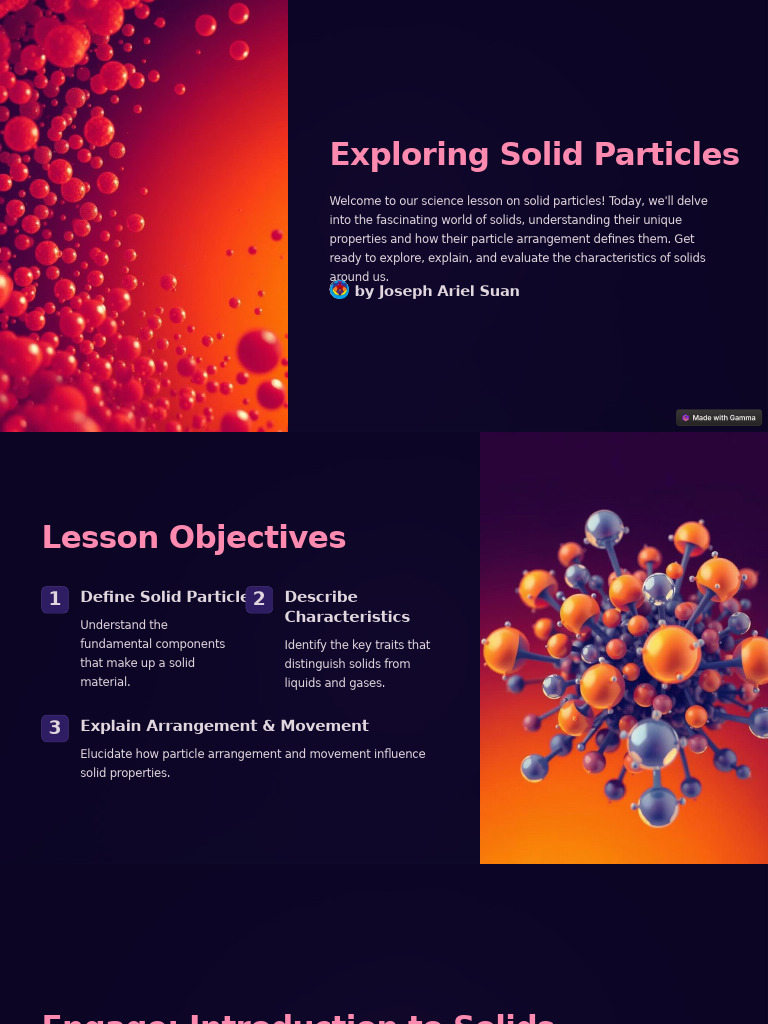 Understanding Solid Particles and Properties | PDF | Gases | Liquids