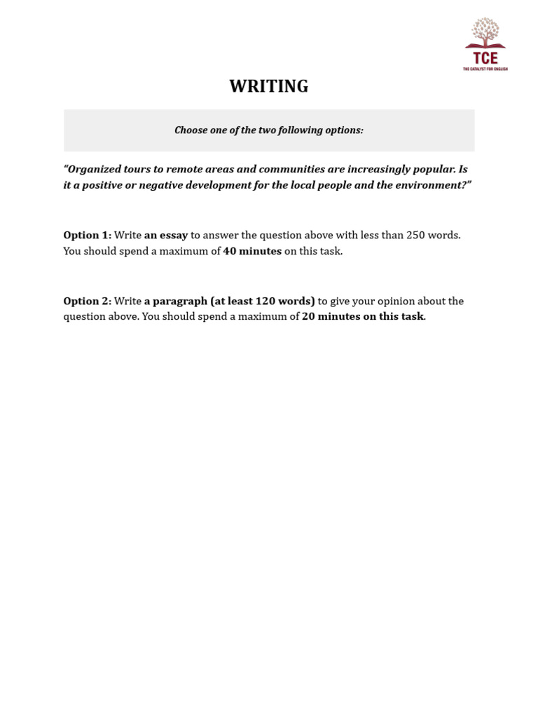 (Pre-Inter - Inter) Writing | PDF