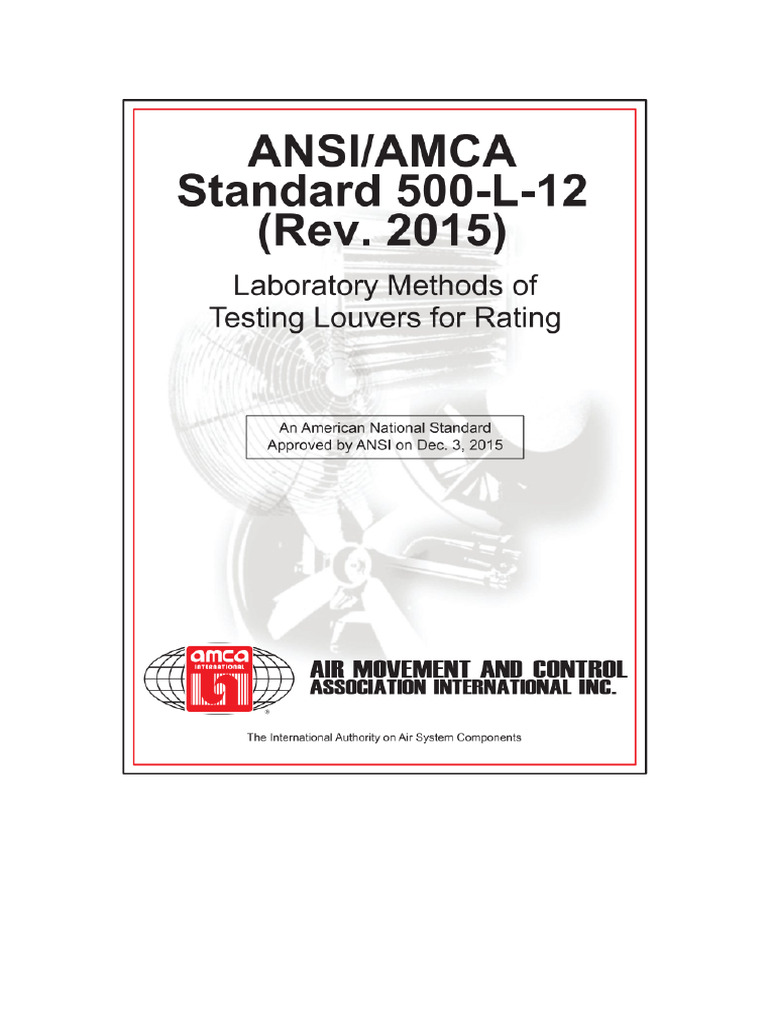 ANSI - AMCA Standard 500L-12 (Rev.2015) | PDF