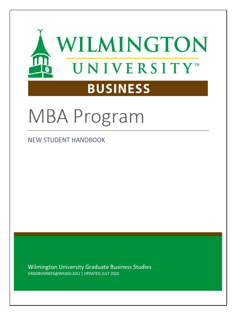 mba_new_student_handbook_updated_july_2020_v1 | PDF | Master Of ...