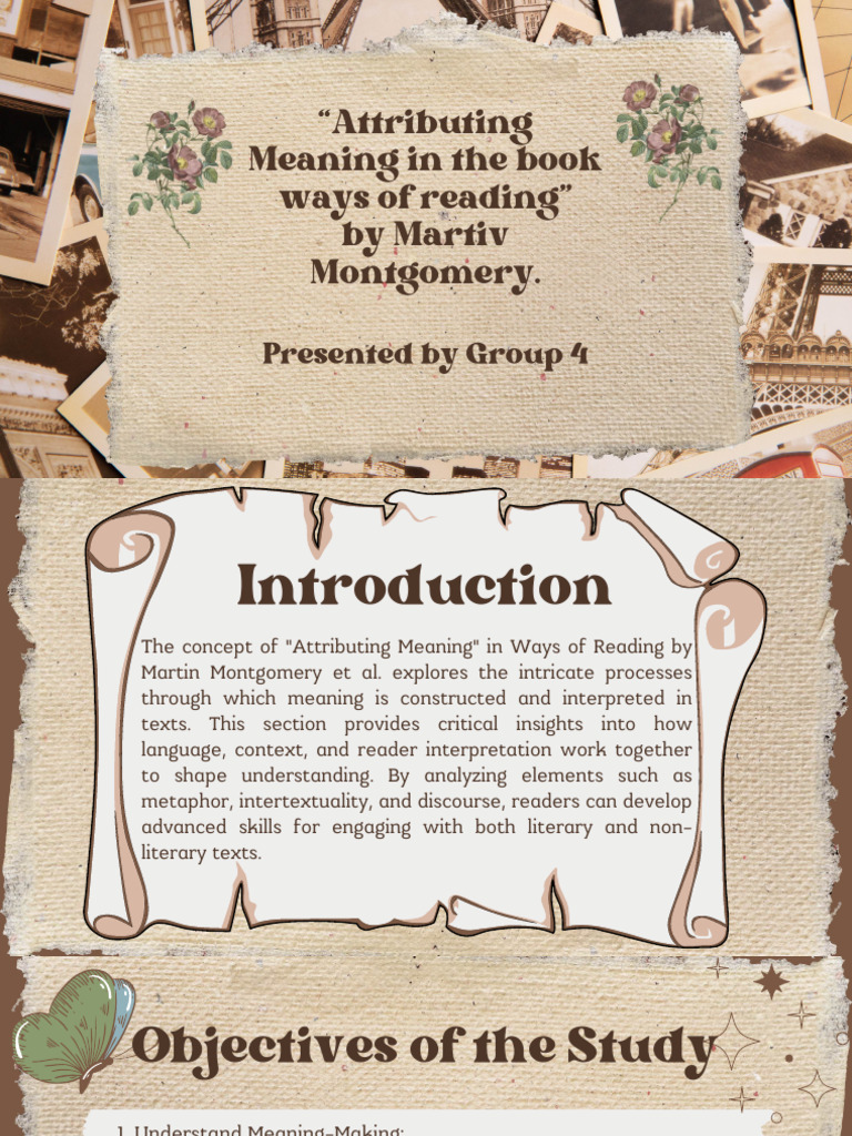 "Attributing Meaning in The Book Ways of Reading" by Martiv Montgomery ...