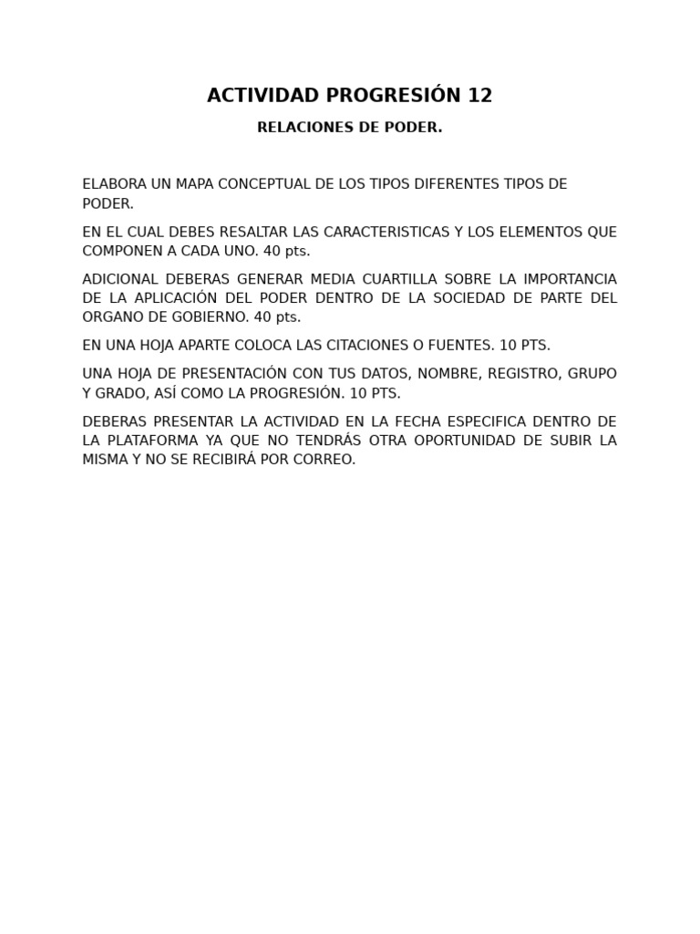 Actividad Progresión 12 | PDF