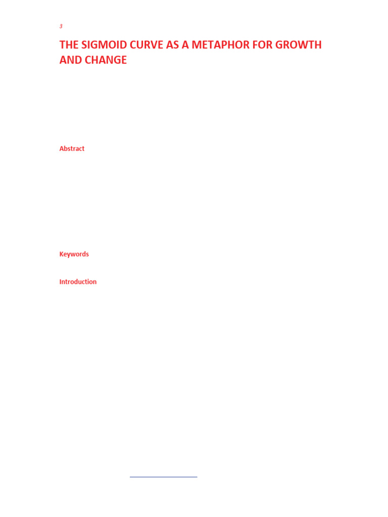 Sigmoid Curve-A Metaphor of Growth | PDF | Theory | Complexity