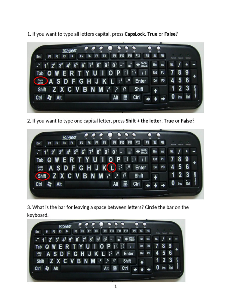 Keyboard Shortcuts and Functions Quiz | PDF