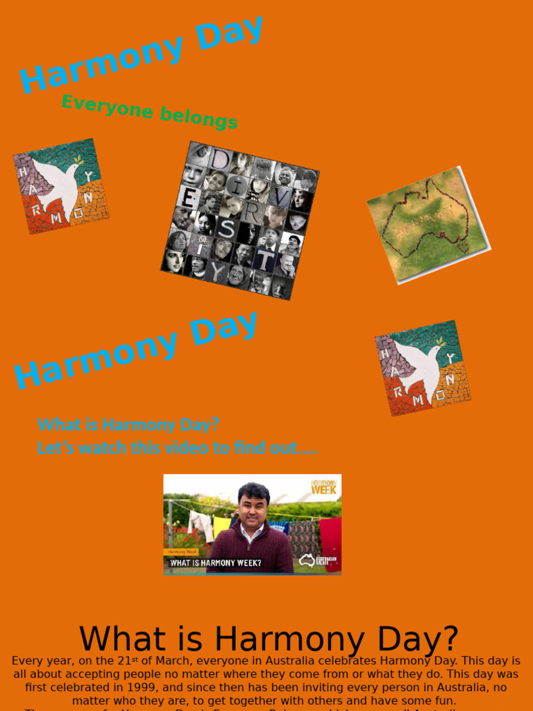 Computer - Google Slides - Harmony Day | PDF