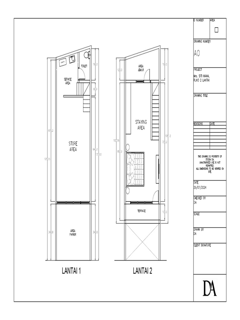 Mrs. Hawa_proposed layout ruko 2 lantai | PDF