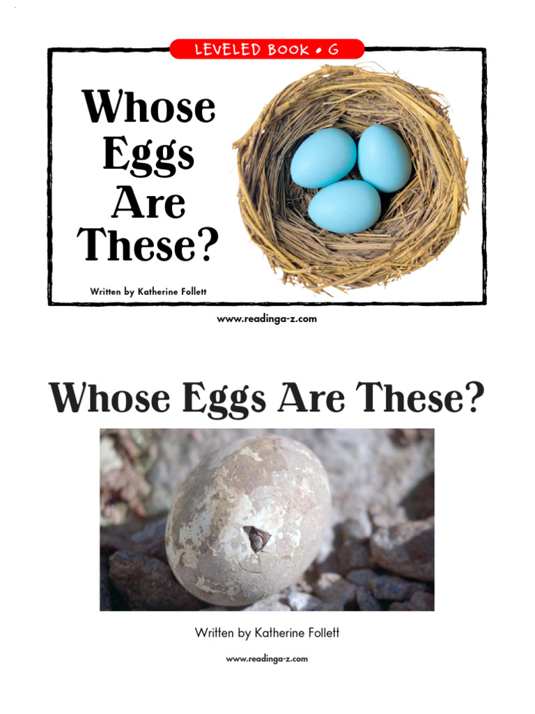 Raz Lg37 Whoseeggsarethese | PDF | Zoology | Birds