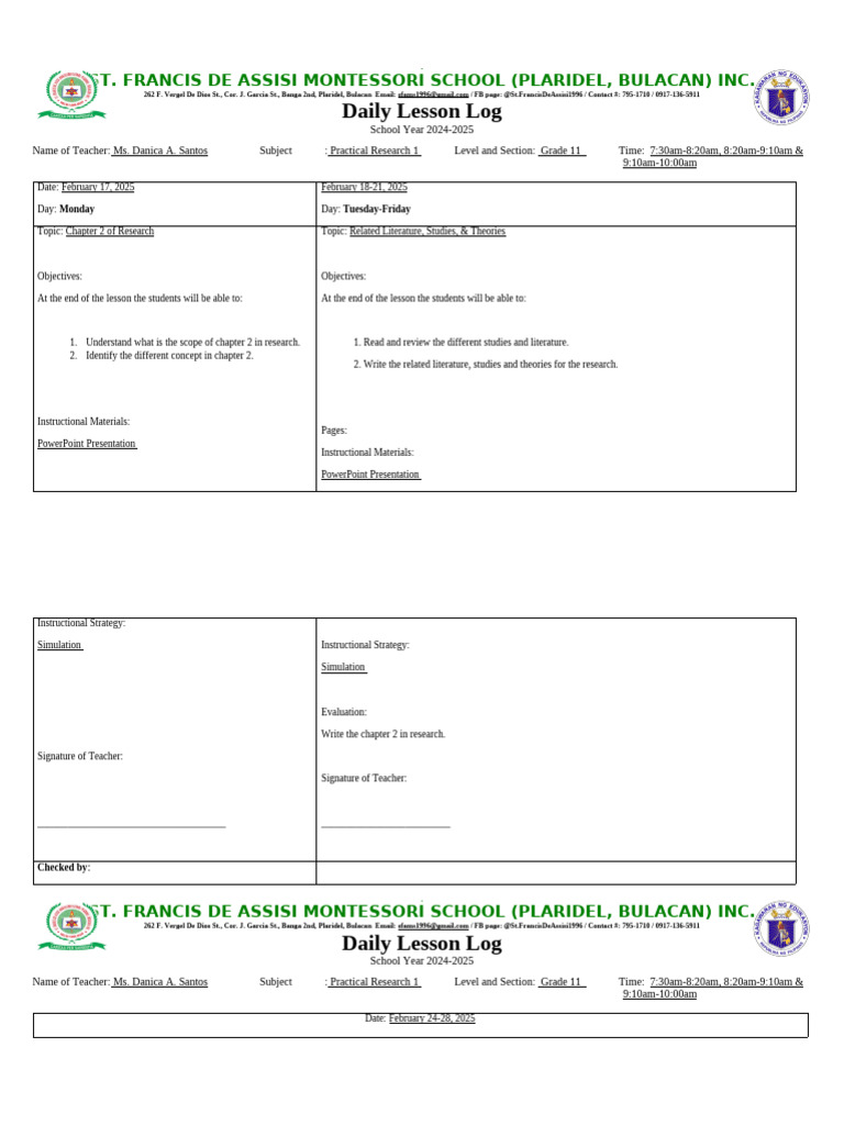Grade 11 Practical Research Lesson Plan | PDF | Procedural Knowledge ...