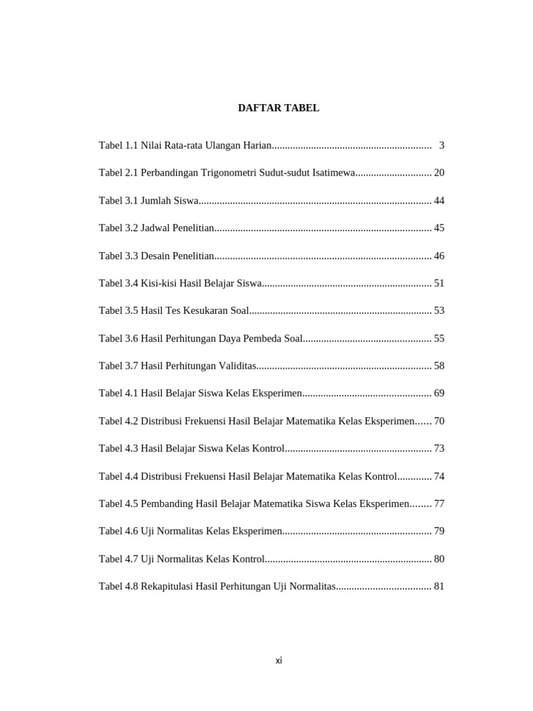 Tabel Hasil Penelitian Belajar Siswa | PDF