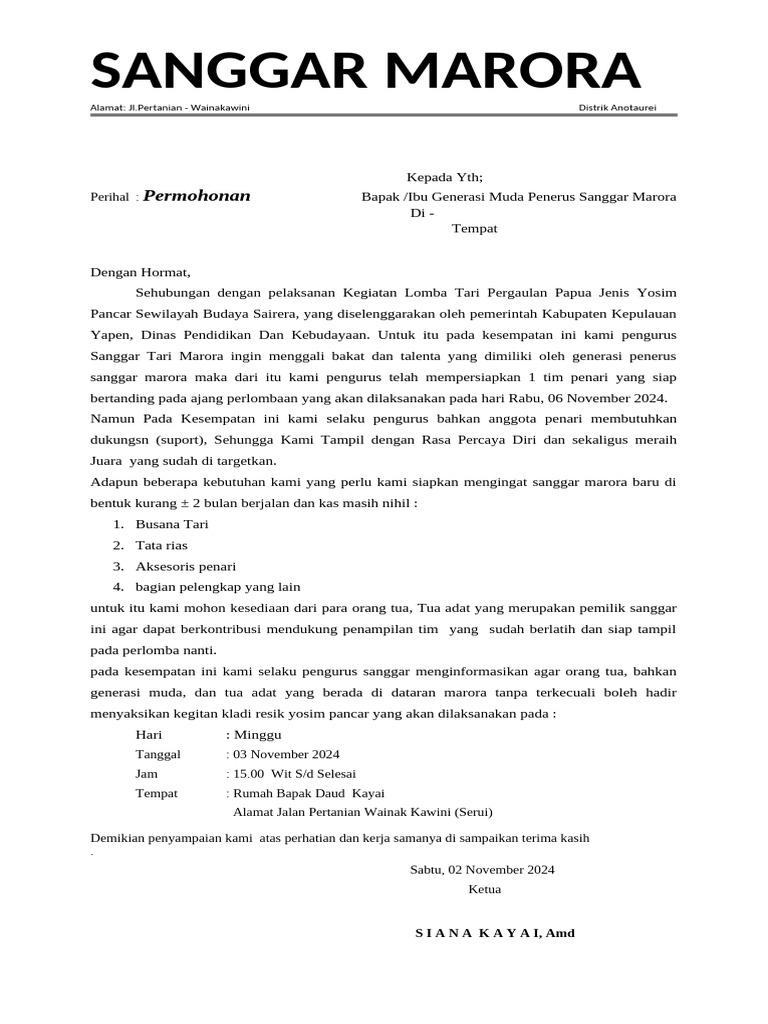 Permohonan Marora 2024 | PDF