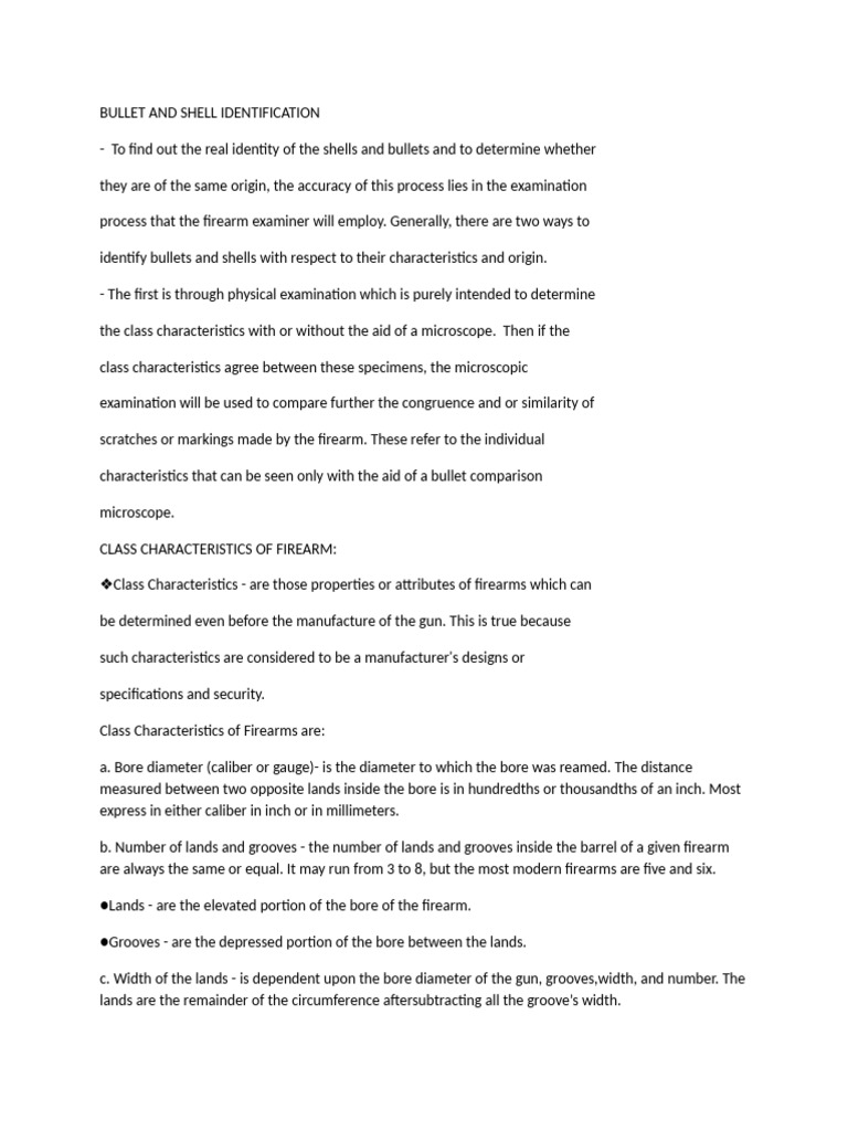 BULLET AND SHELL IDENTIFICATION | PDF | Caliber | Firearms