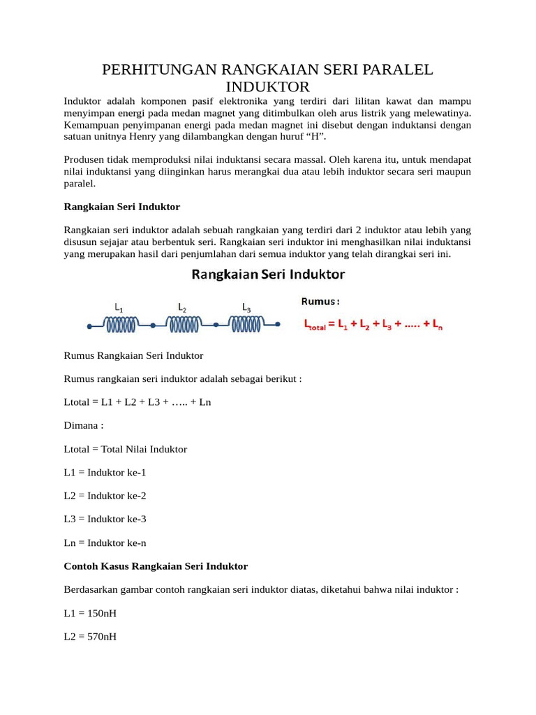 Pertemuan 2.C. Rangkaian Seri Paralel Induktor | PDF