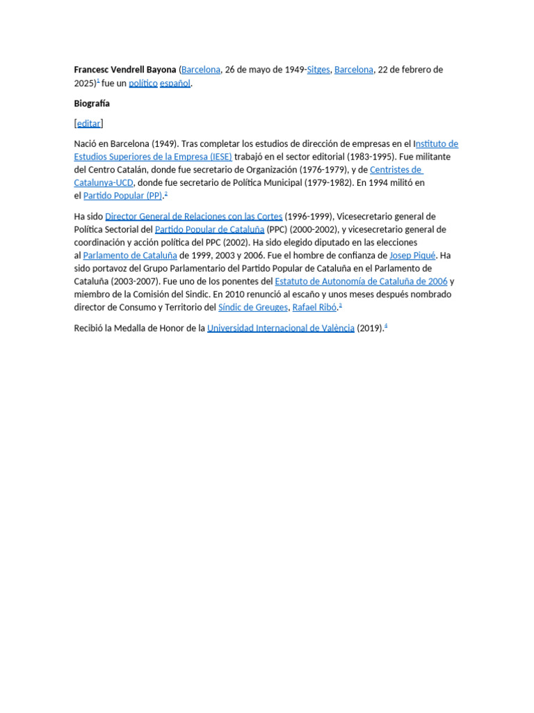 Francesc Vendrell Bayona | PDF