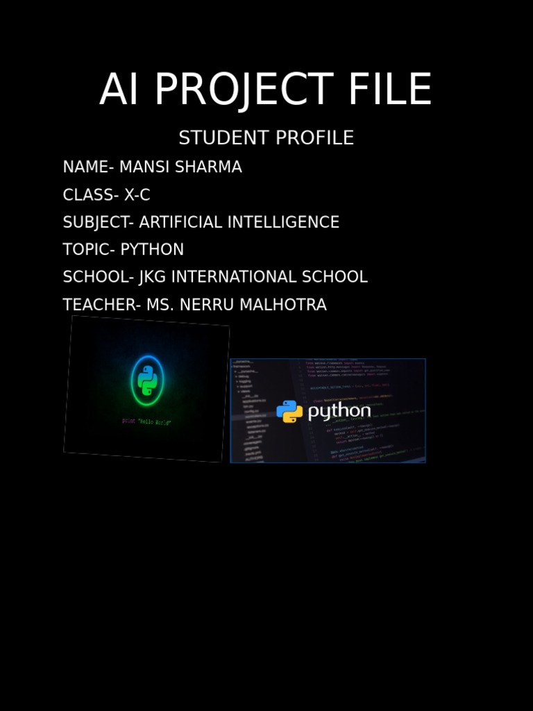 Ai Project File | PDF
