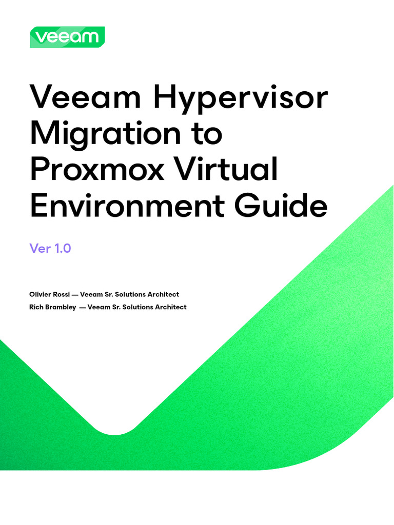 Veeam Hypervisor Migration Guide Vmware Proxmox Ve | PDF | Virtual ...