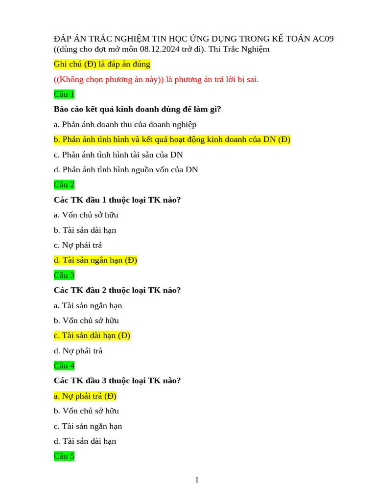 [123doc] - dap-an-trac-nghiem-tin-hoc-ung-dung-trong-ke-toan-ac09-03-tin-chi-sua-ngay-10-02-2025 ...