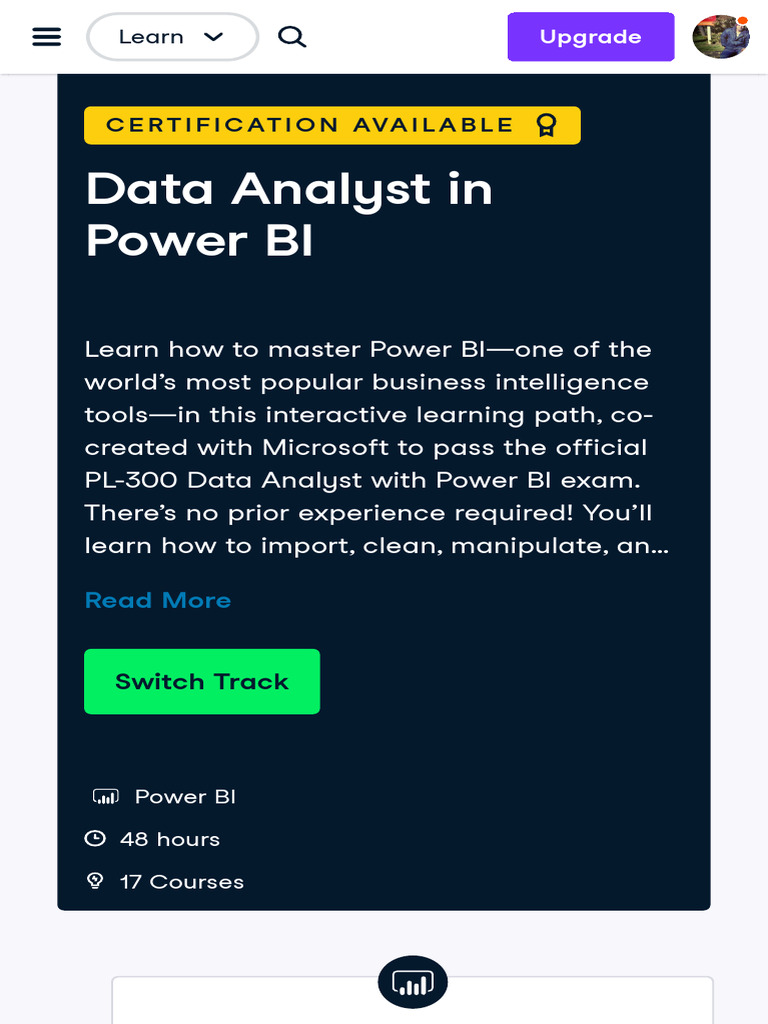 Data Analyst in Power BI - DataCamp Learn | PDF