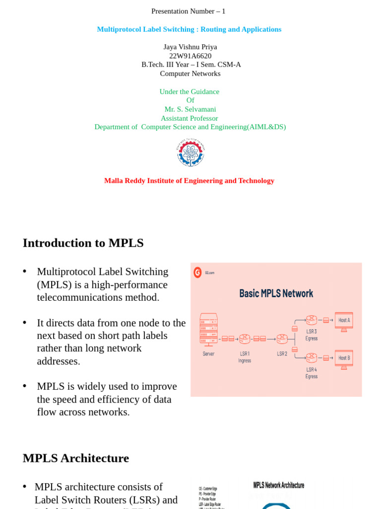Multiprotocol Label Switching_Routing And Applications | PDF | Networking | Multiprotocol Label ...