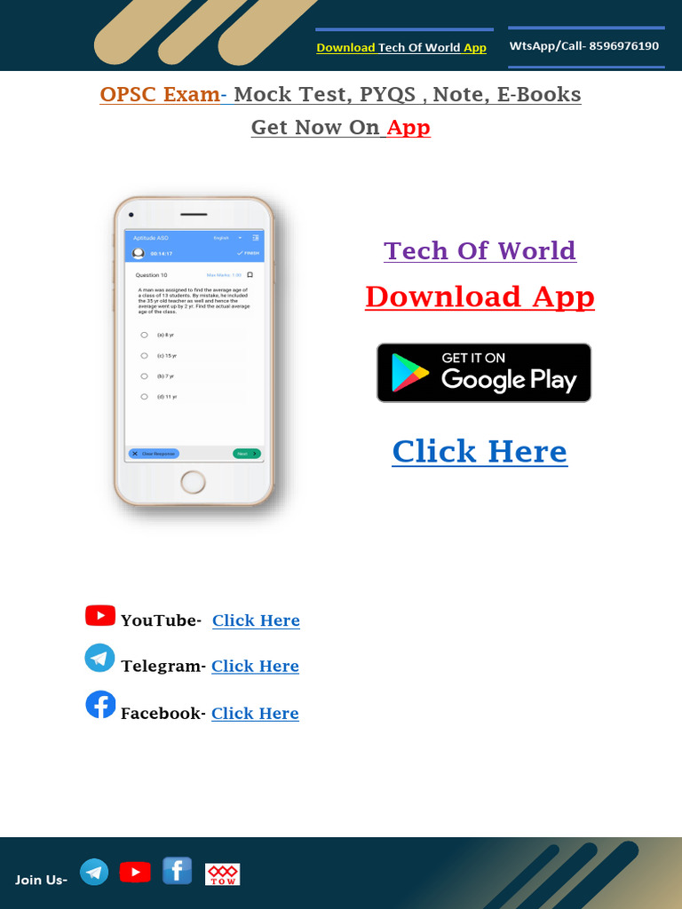 OPSC ASO General Knowledge 2015 by Techofworld - in | PDF