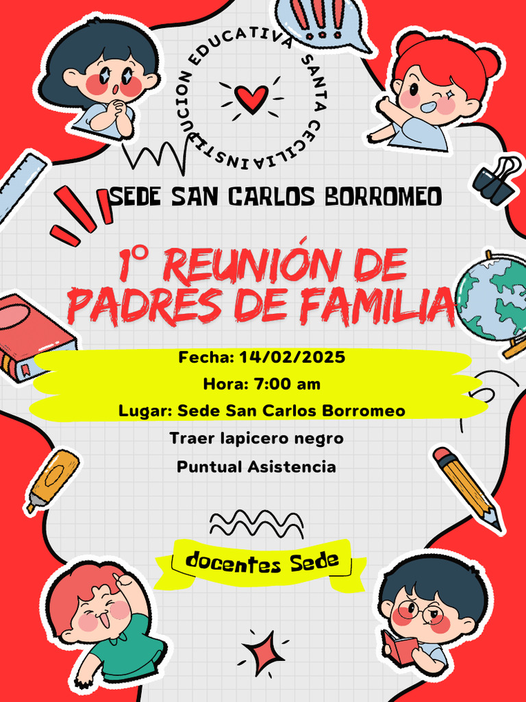 Invitacion Reunion de Padres de Familia | PDF