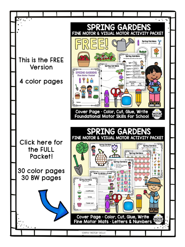 This Is The FREE 4 Color Pages: Simply Motor Skills | PDF