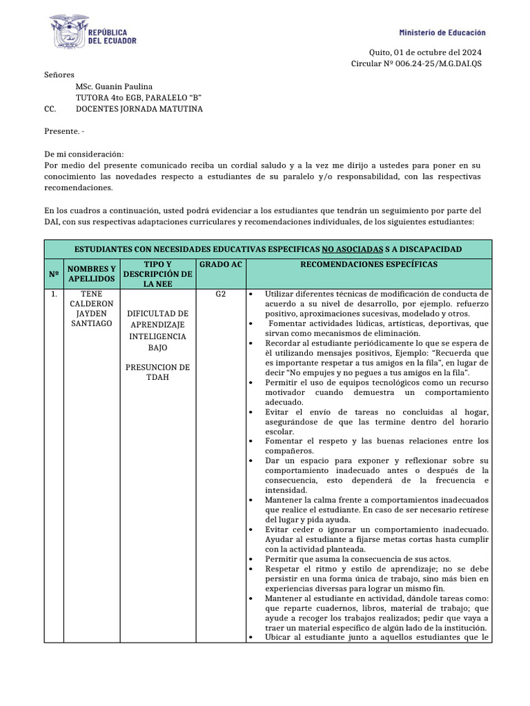 4to B EGB | PDF | Aprendizaje