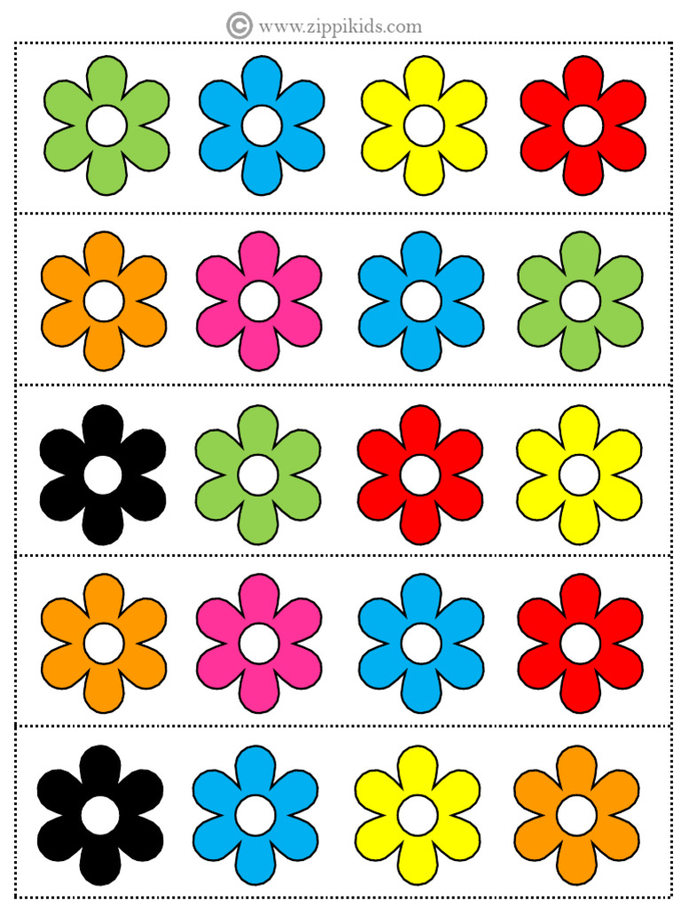SpringFlowerColorMatchFREEBIEFineMotorSkills 1 | PDF