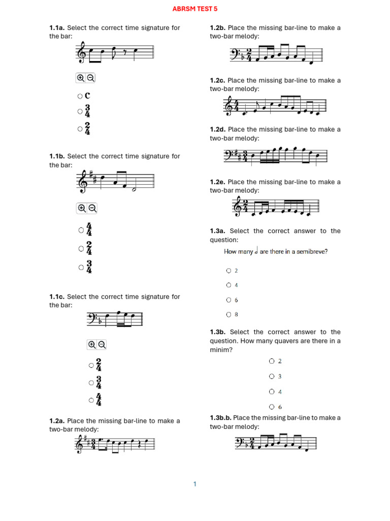 Abrsm G1 | PDF | Interval (Music) | Scale (Music)
