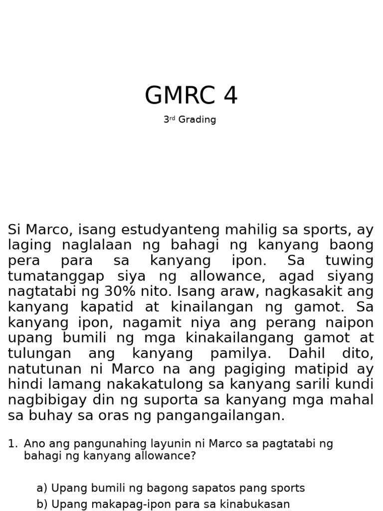 GMRC 4 | PDF