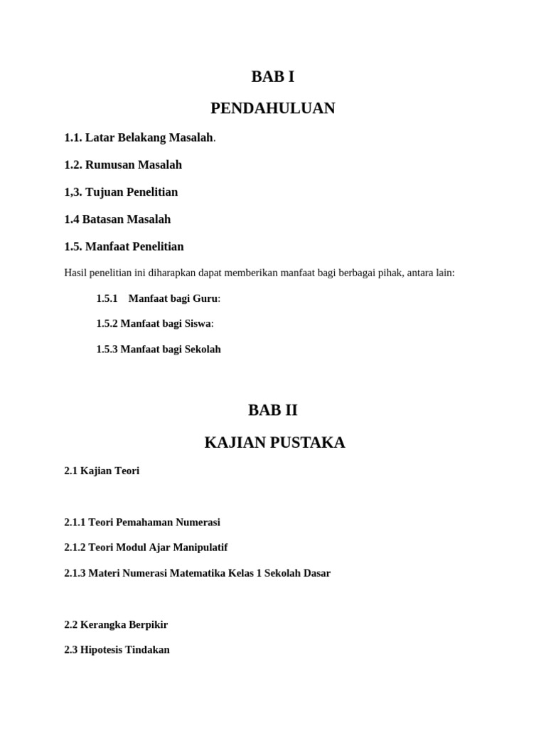 Kerangka Laporan PKP Bab I, Ii, Iii | PDF