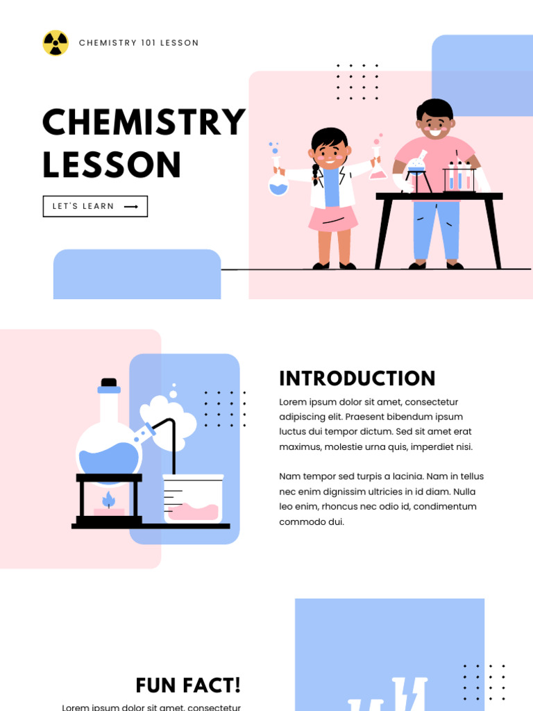 Pink and Sky Blue Modern Playful Illustrated School Chemistry Lesson ...