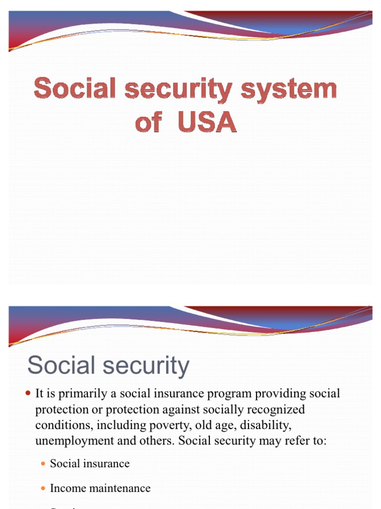 Social Security System of USA | Social Security (United States ...