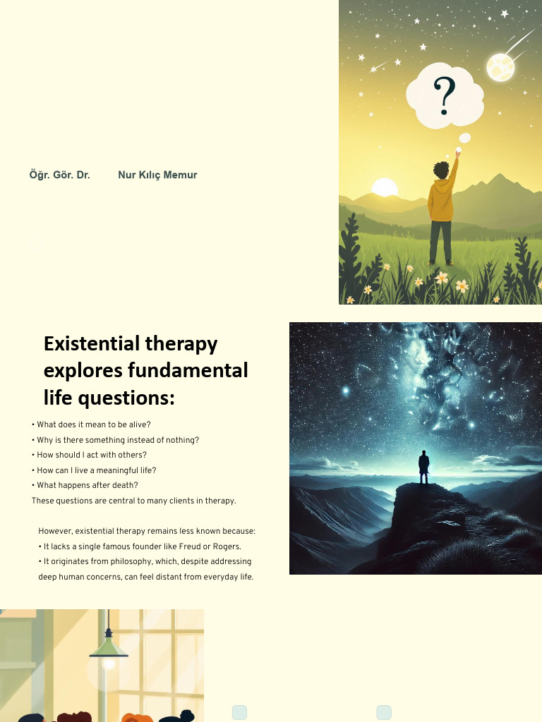 Existential Therapy PPT - 1.week | PDF | Psychotherapy | Existentialism