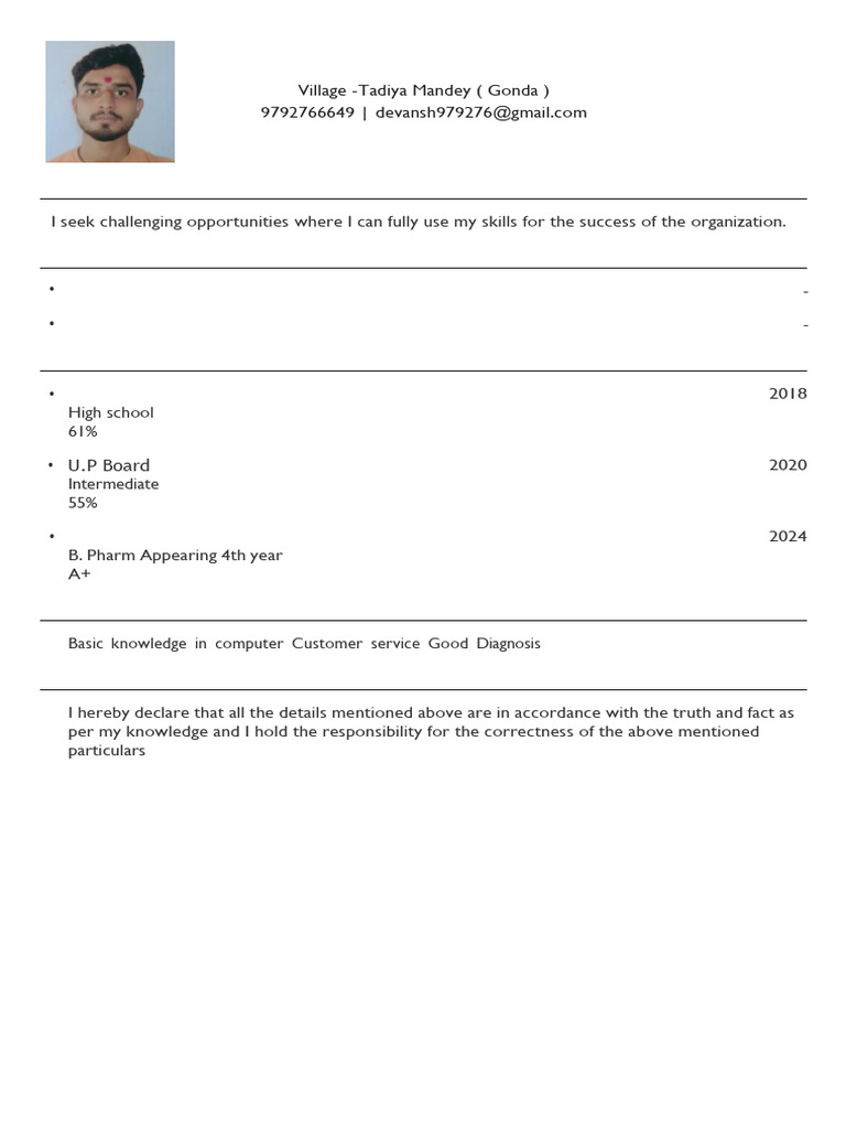 Devansh Tiwari Resume New | PDF