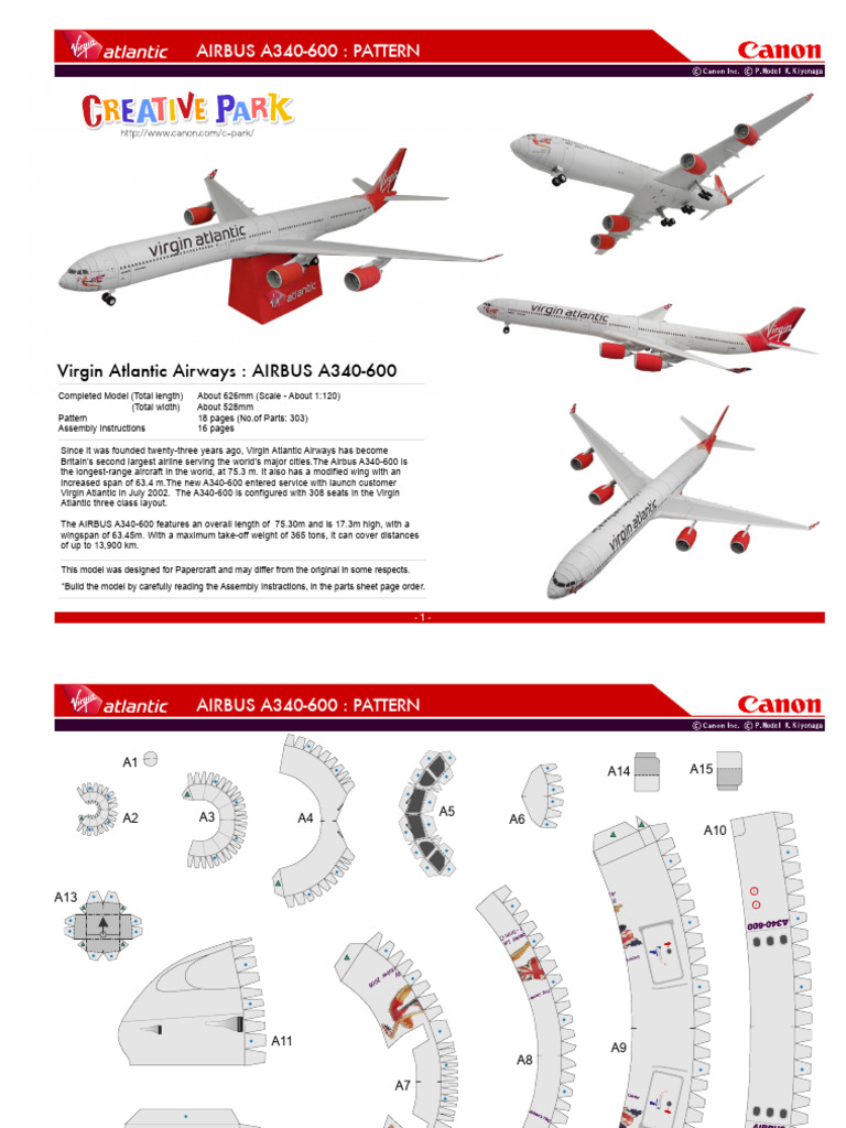 Airbus A340-600 Model Assembly Guide | PDF | Chess