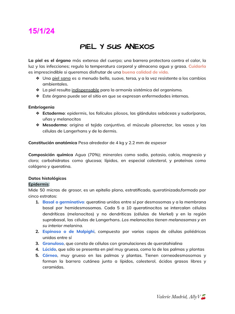 DERMATO 1P AYV | PDF | Piel