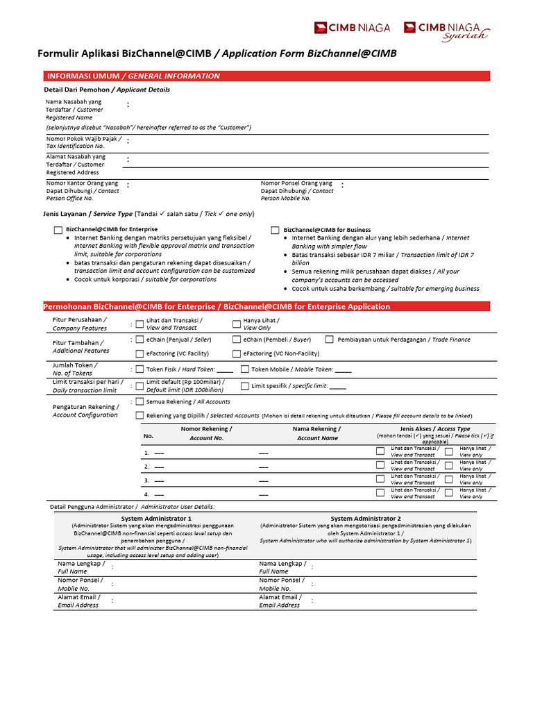Aplikasi BizChannel@CIMB 2024 | PDF