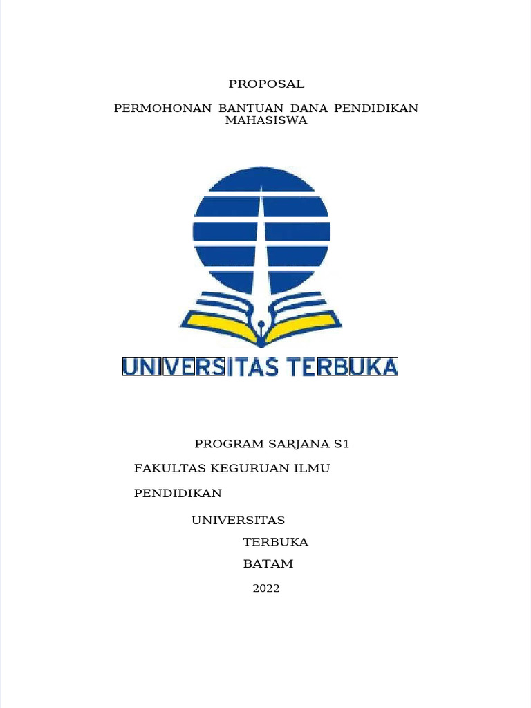 PDF Contoh Dokumen Tips Proposal Beasiswa Kepri | PDF