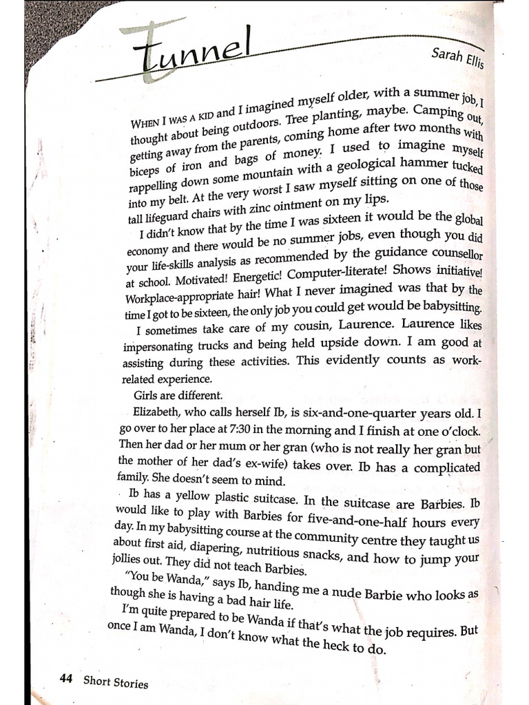 "Tunnel" by Sarah Ellis | PDF