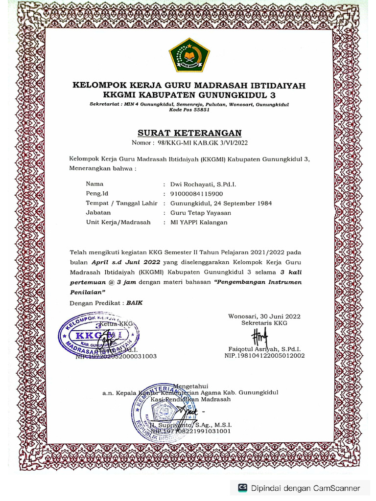 Pengembangan Instr Penilaian 2022 | PDF